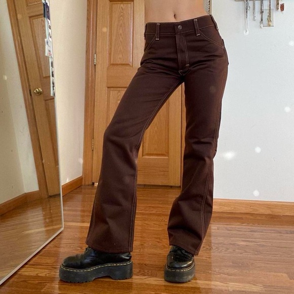 Jeans | Vintage 7s 80s Chocolate Brown Denim Flare Bootcutjeans | Poshmark